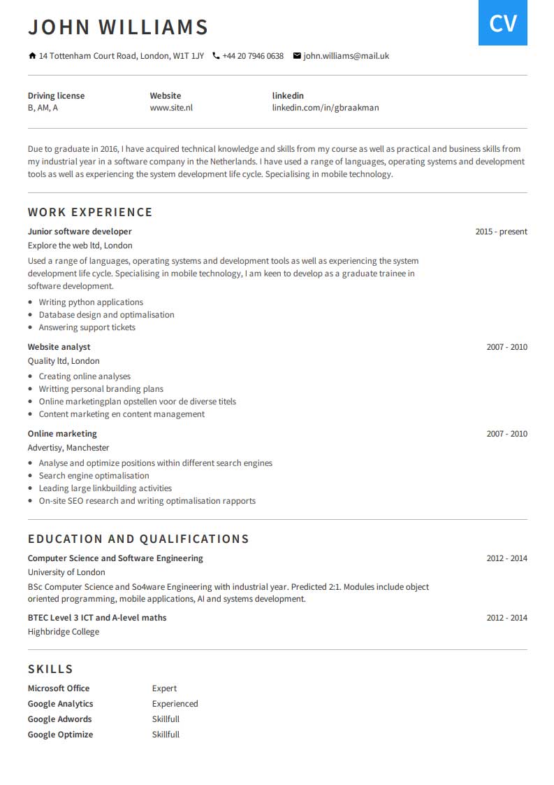 Professional CV Templates For 2026 Create Your Perfect CV