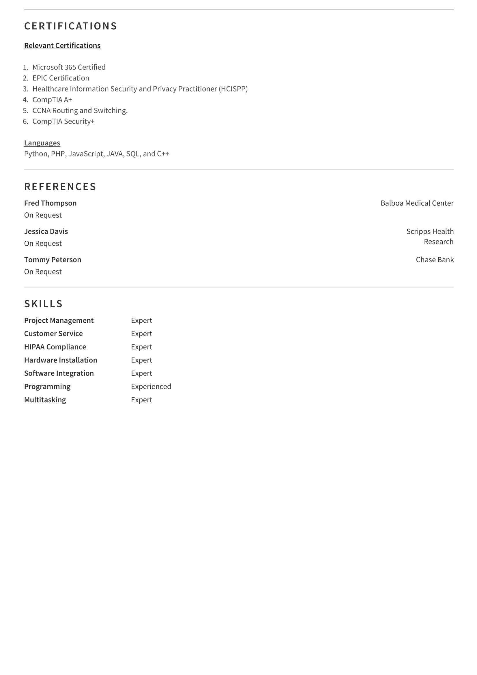 Technical Support Resume Example, Template & Writing Tips 2025 ... Technical Support Resume Example, Template & Writing Tips 2025 ...
