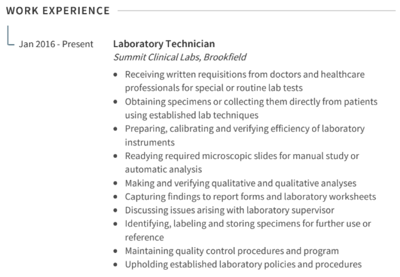 Lab Technician Resume Sample, Template & Writing Guide for 2025 ...