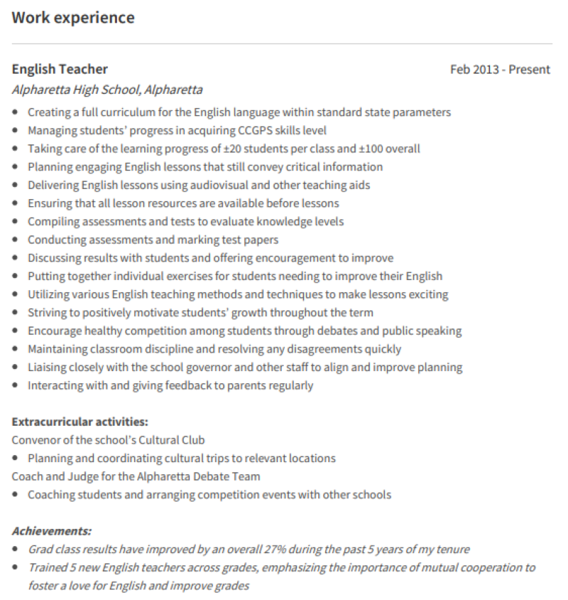 Education Resume Samples, Template & Writing Guide for 2025 - CVmaker.com